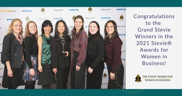 Grand Stevie Award Winners Announced in 2021 Stevie® Awards for Women in Business